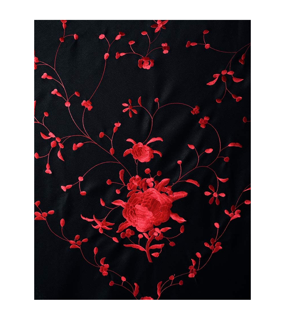 Machine embroidered Manila shawl